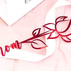 Rose for Mom Svg, Rose With Stem, Mother's Day, Cut File for Cricut ...