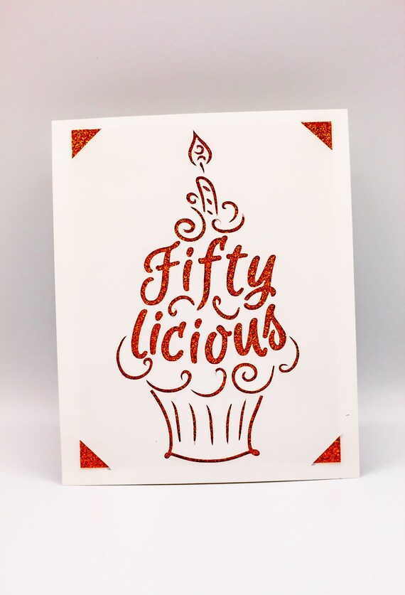 50th Birthday Card SVG Fiftylicious 50 Licious 50th Husband - Etsy UK