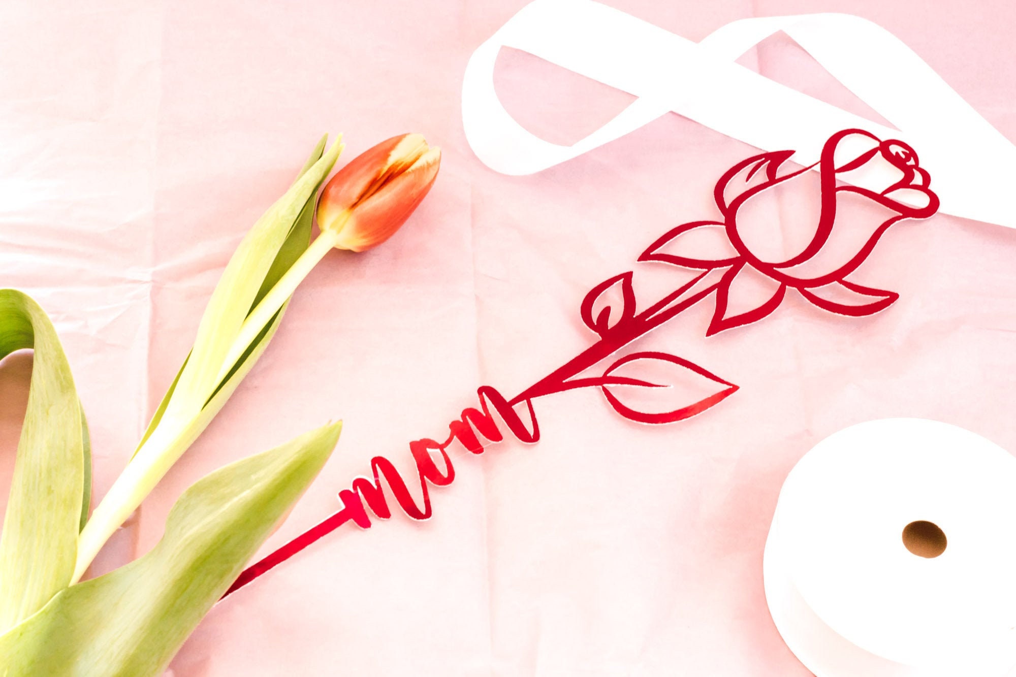 Rose for Mom Svg Rose With Stem Mother's Day Cut File - Etsy