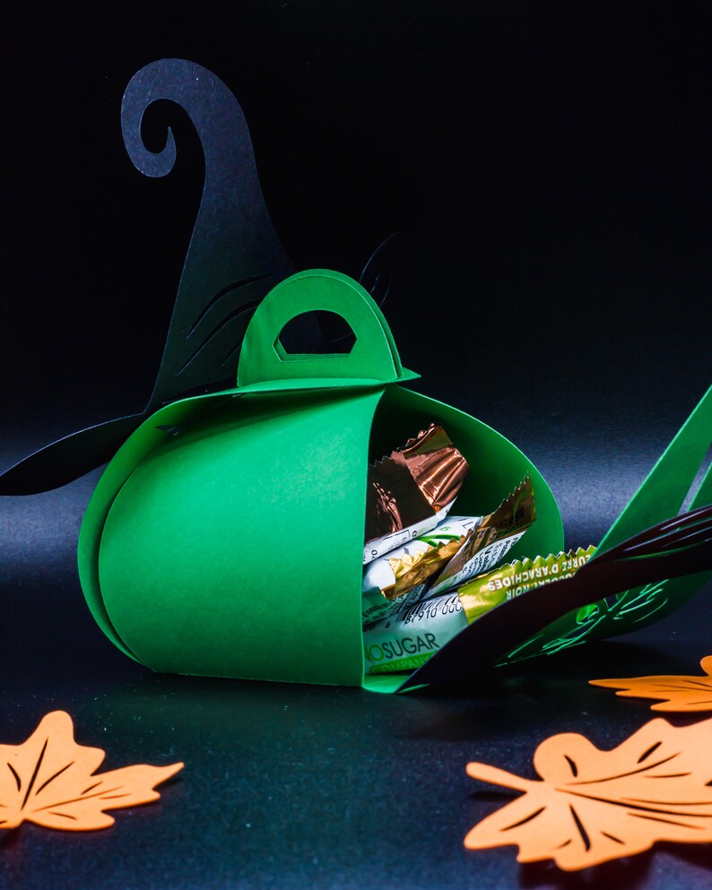 Witch Treat Box SVG Halloween Candy Box Cut File for Cricut - Etsy