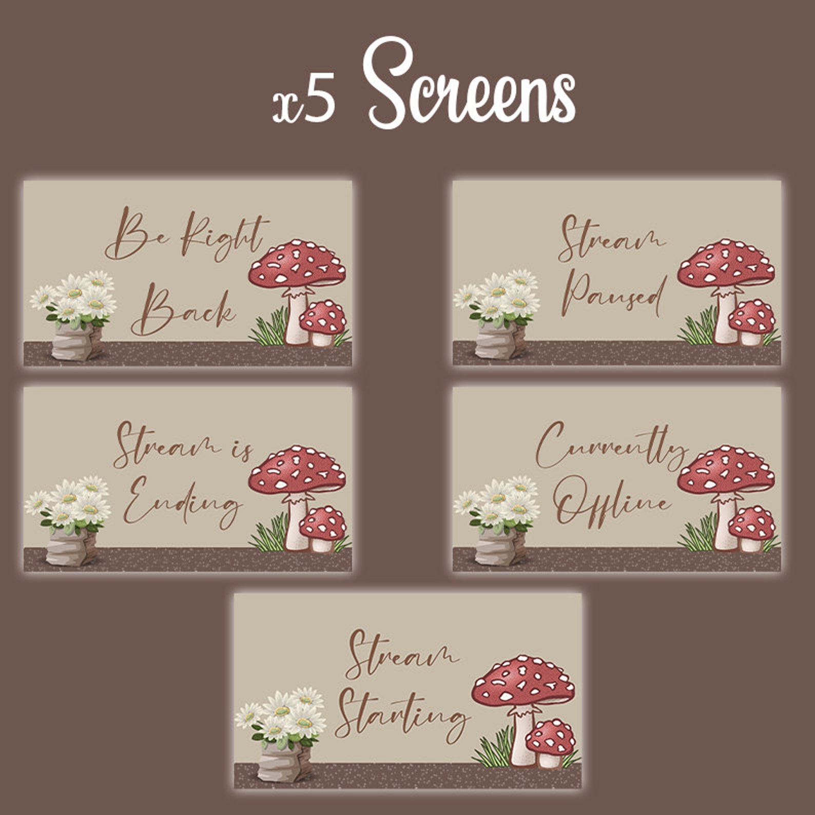 Cottagecore Themed Twitch Package/cozy/mushroom/cottagecore/gamer ...