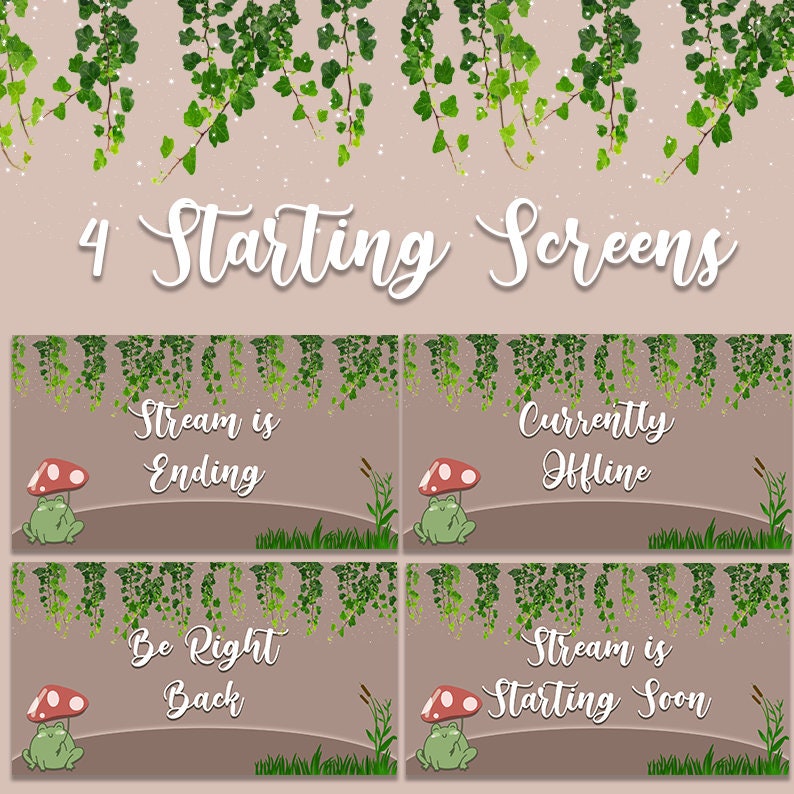 Fairycore Themed Twitch Package/cozy/mushroom/fairycore/frog/twitch ...