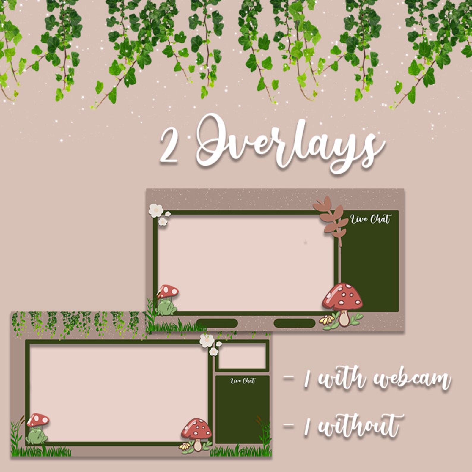 Fairycore Themed Twitch Package/cozy/mushroom/fairycore/frog/twitch/streamer - Etsy