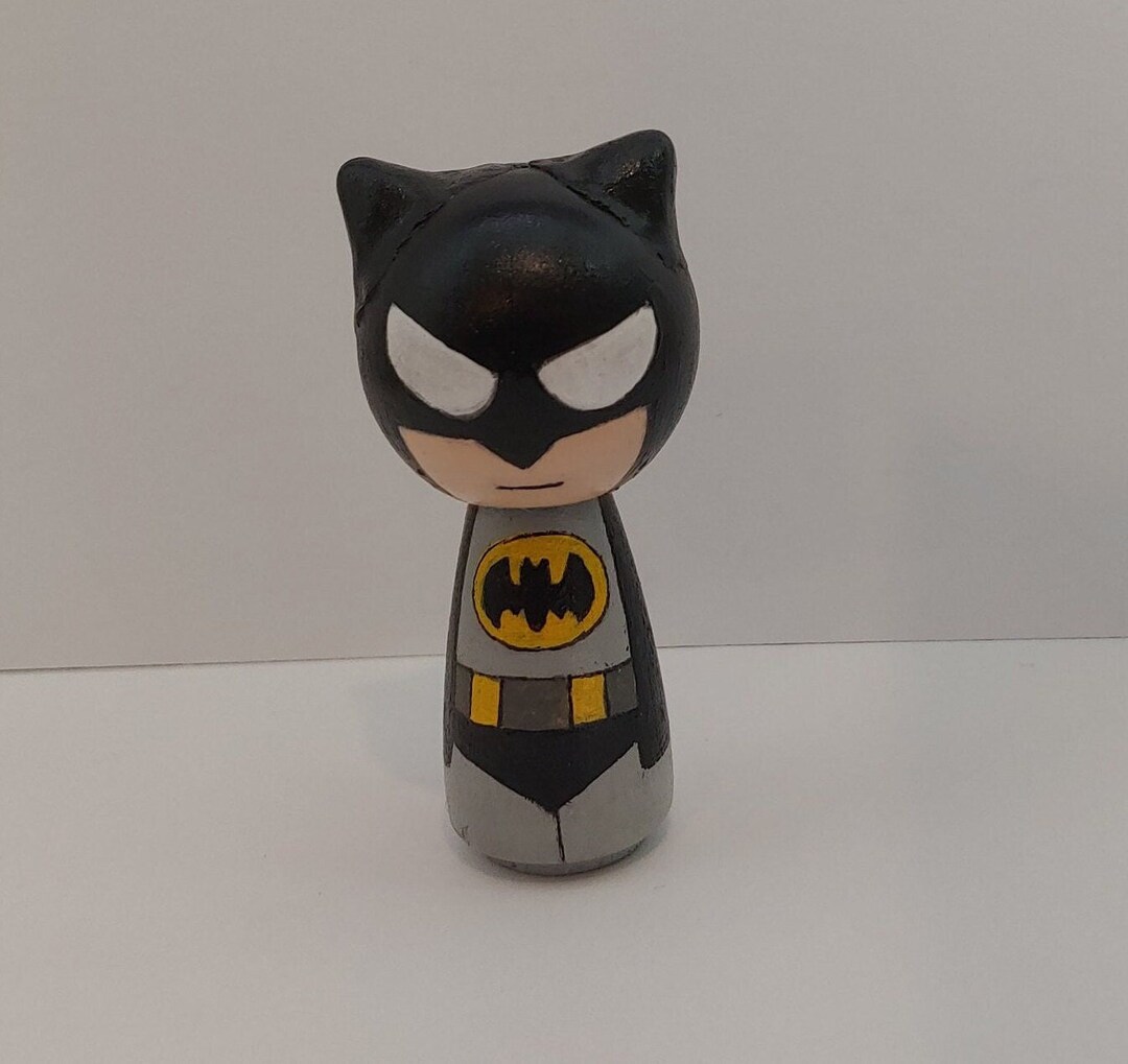 Batman Peg Doll; Kokeshi Style - Etsy