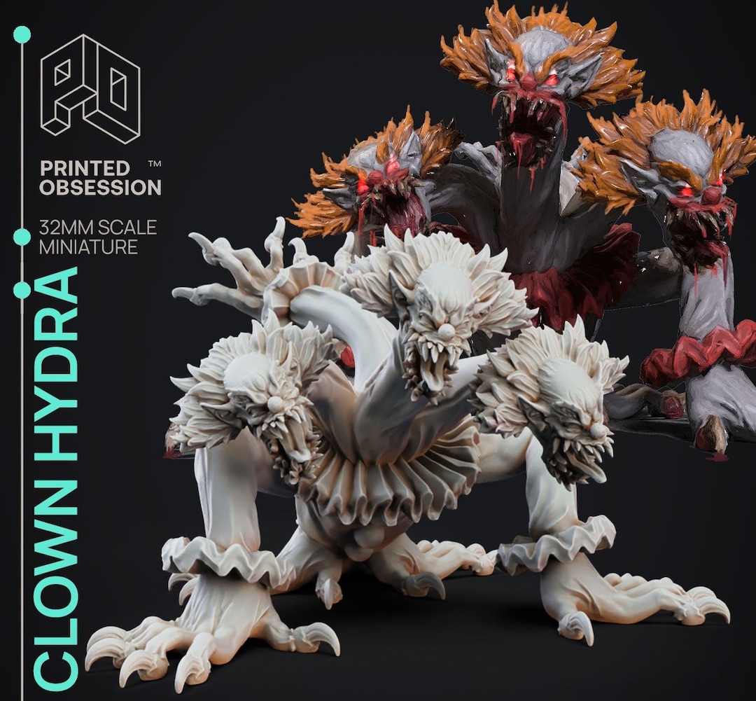 Jerry the Clown Hydra - Circus of Horrors by Printed Obsession, 3D ...