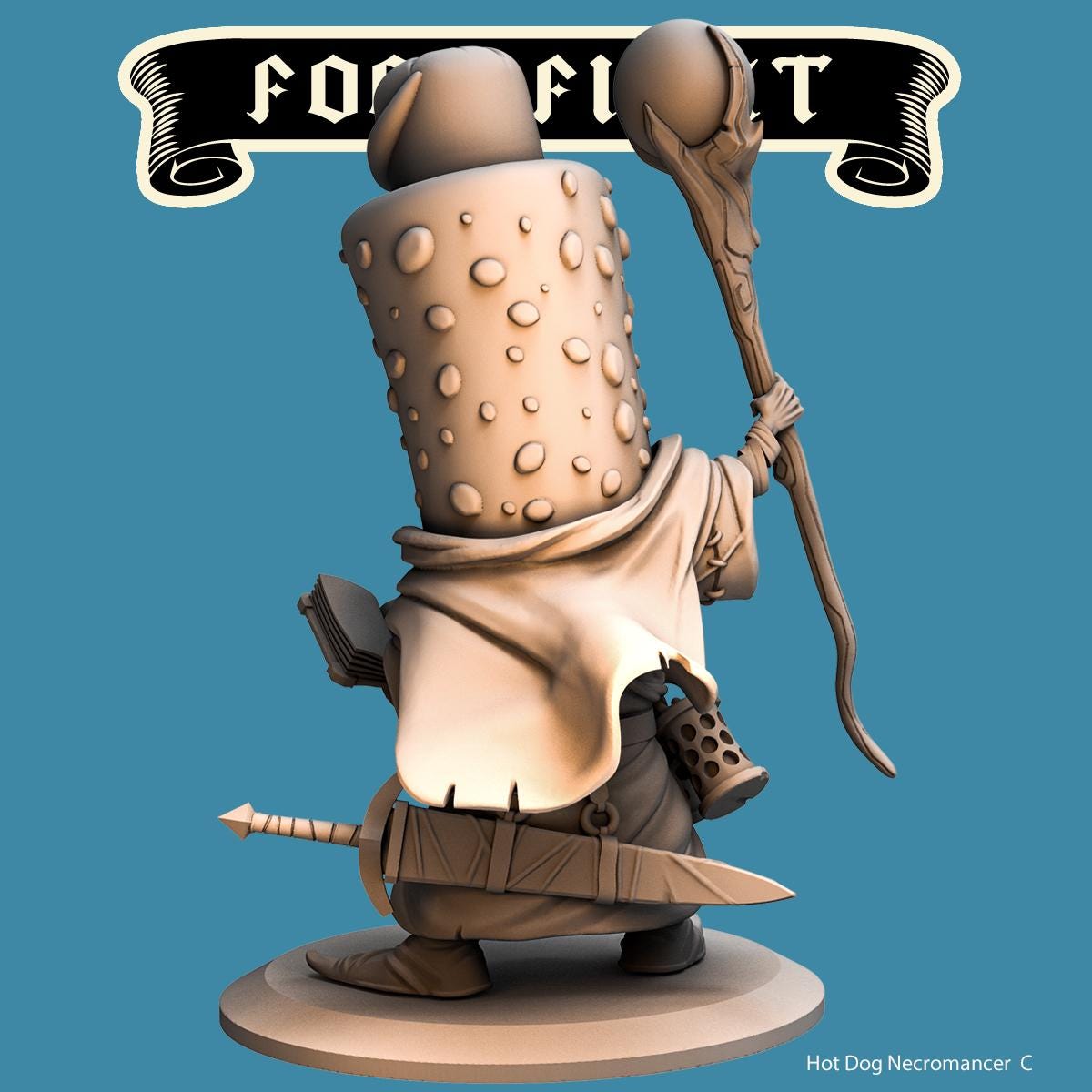 Hot Dog Necromancer - Food Fight by Quirky Unlimited, 3d Printed Resin ...