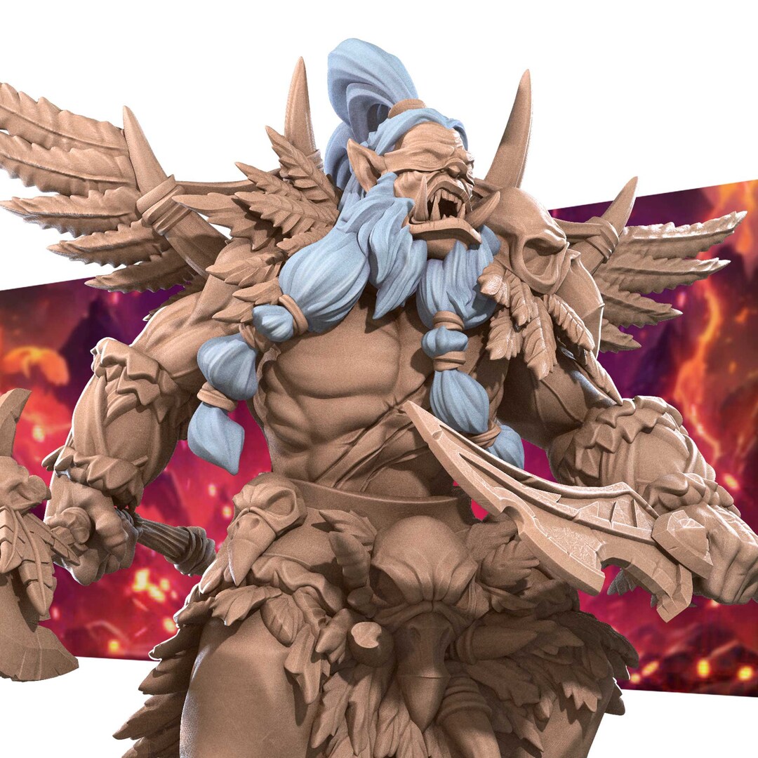 Orc Barbarian Bite the Bullet - Etsy