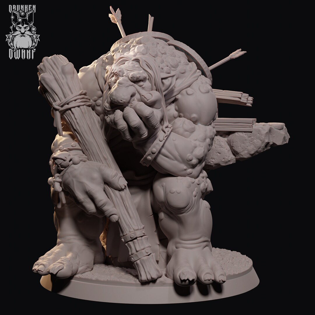 Bridge Troll - Drunken Dwarf Miniatures - Etsy