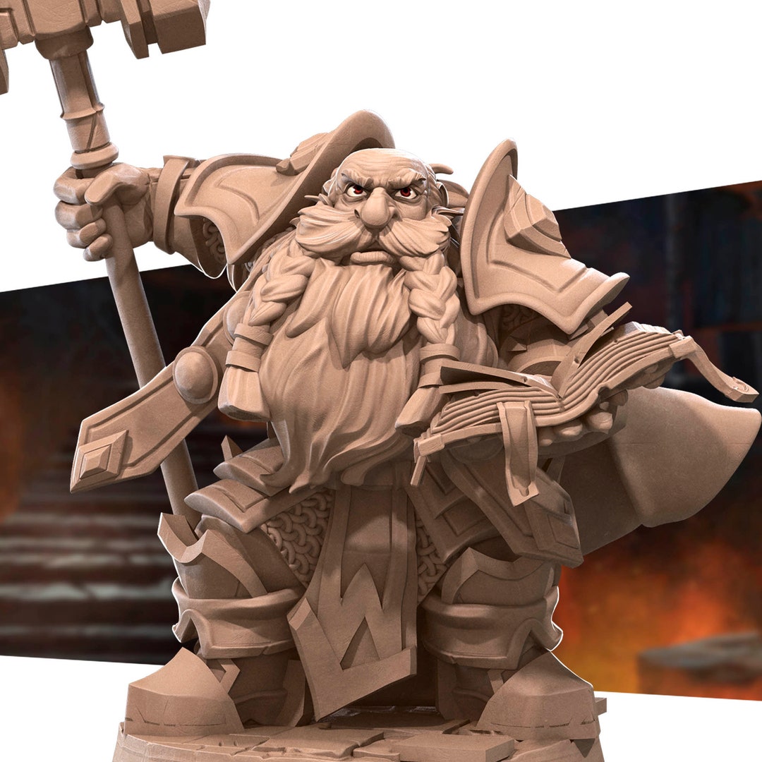 Dwarven High Priest - Bite the Bullet, Resin Miniature - Etsy