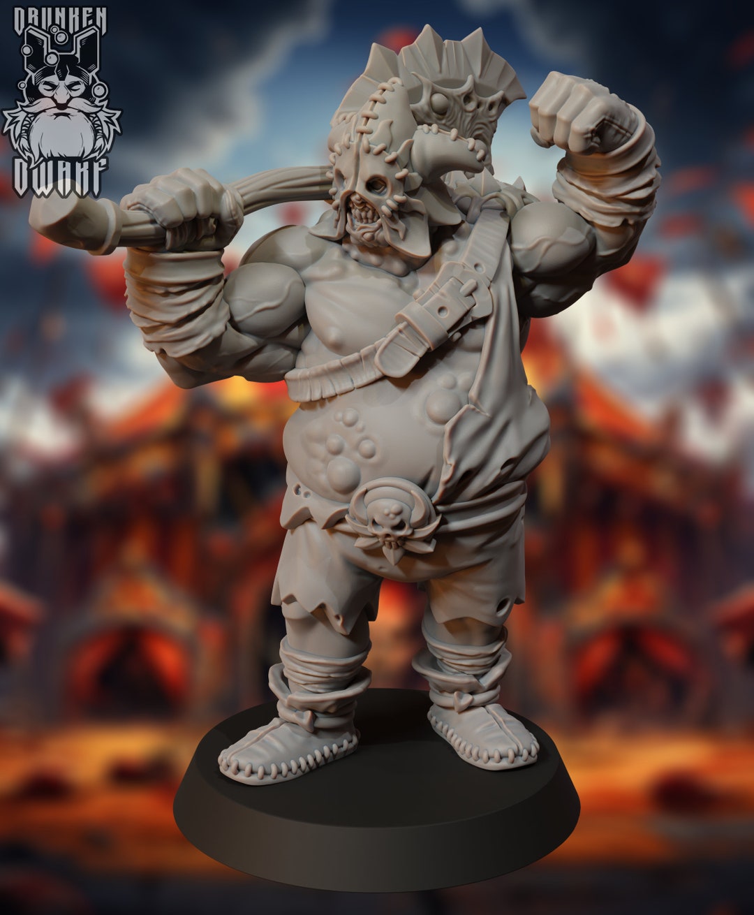 Infected Strongman the Infected Circus by Drunken Dwarf Miniatures - Etsy