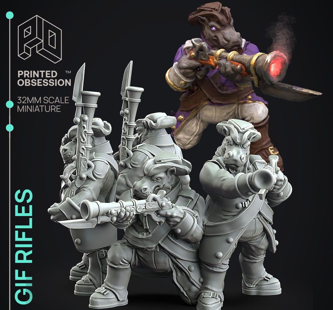 Giff Riflemen - Weird Shores by Printed Obsession, 3D Printed Resin ...