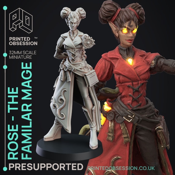 Rose the Familiar Mage Familiar Merchant by Printed | Etsy