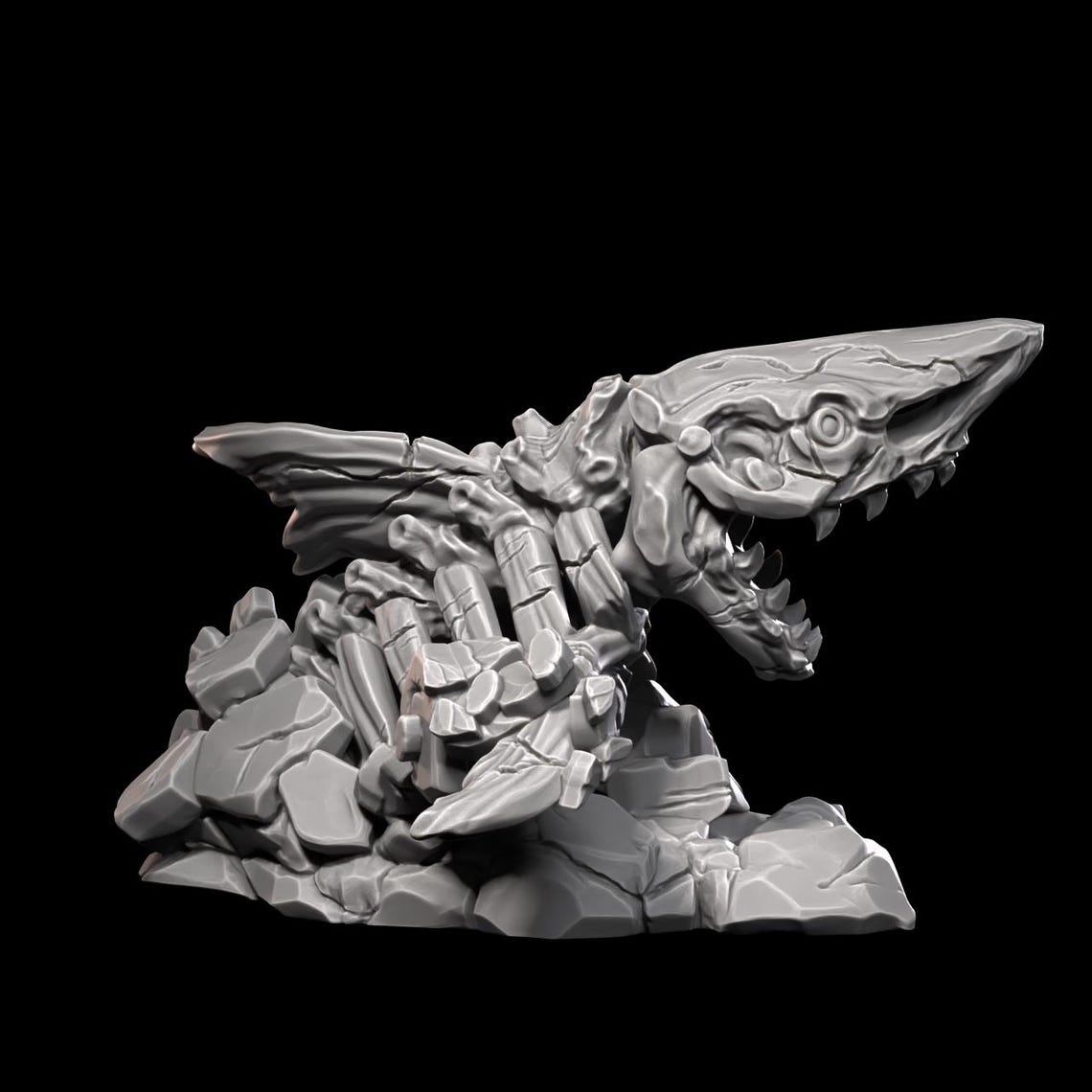 Stone Shark - Elemental Creatures by Printed Obsession, 3D Printed ...
