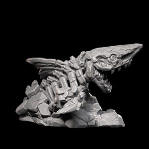 Stone Shark - Elemental Creatures by Printed Obsession - Etsy