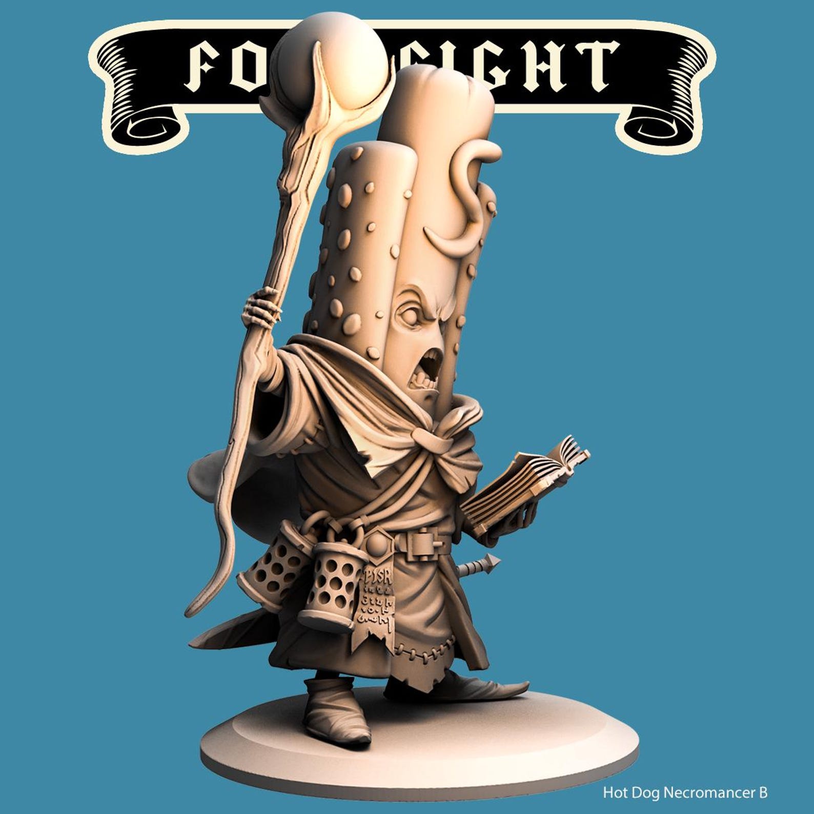 Hot Dog Necromancer - Food Fight by Quirky Unlimited, 3d Printed Resin ...