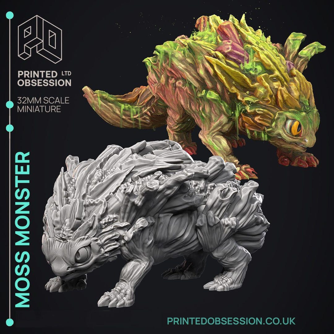 Moss Monster - Elemental Creatures by Printed Obsession, 3D Printed ...