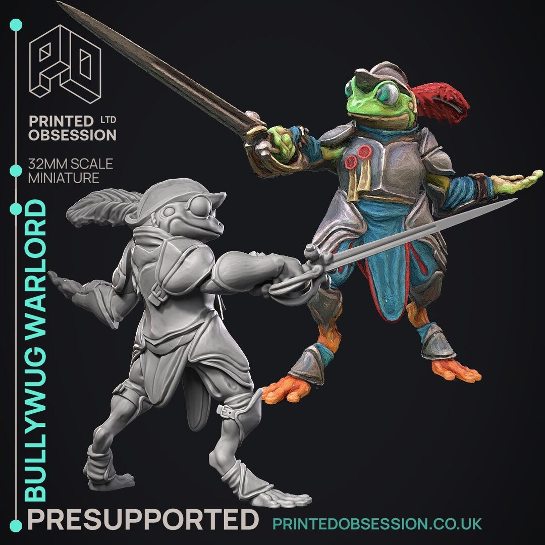 Bullywug Warlord - Random Monsters by Printed Obsession, 3D Printed ...