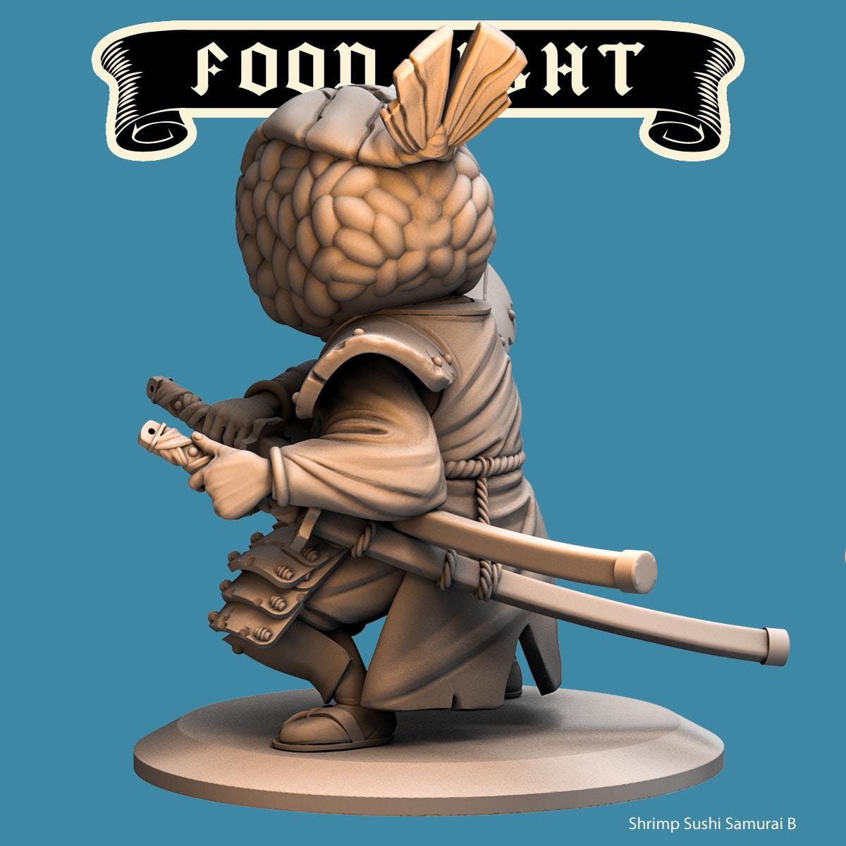 Sushi Samurai - Food Fight by Quirky Unlimited, 3d Printed Resin ...