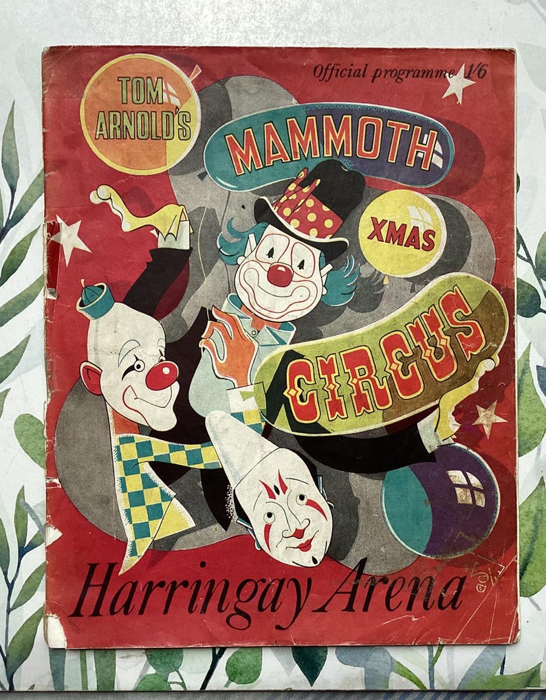 3 X Vintage Circus Original Programmes, Printed In1950's - Etsy