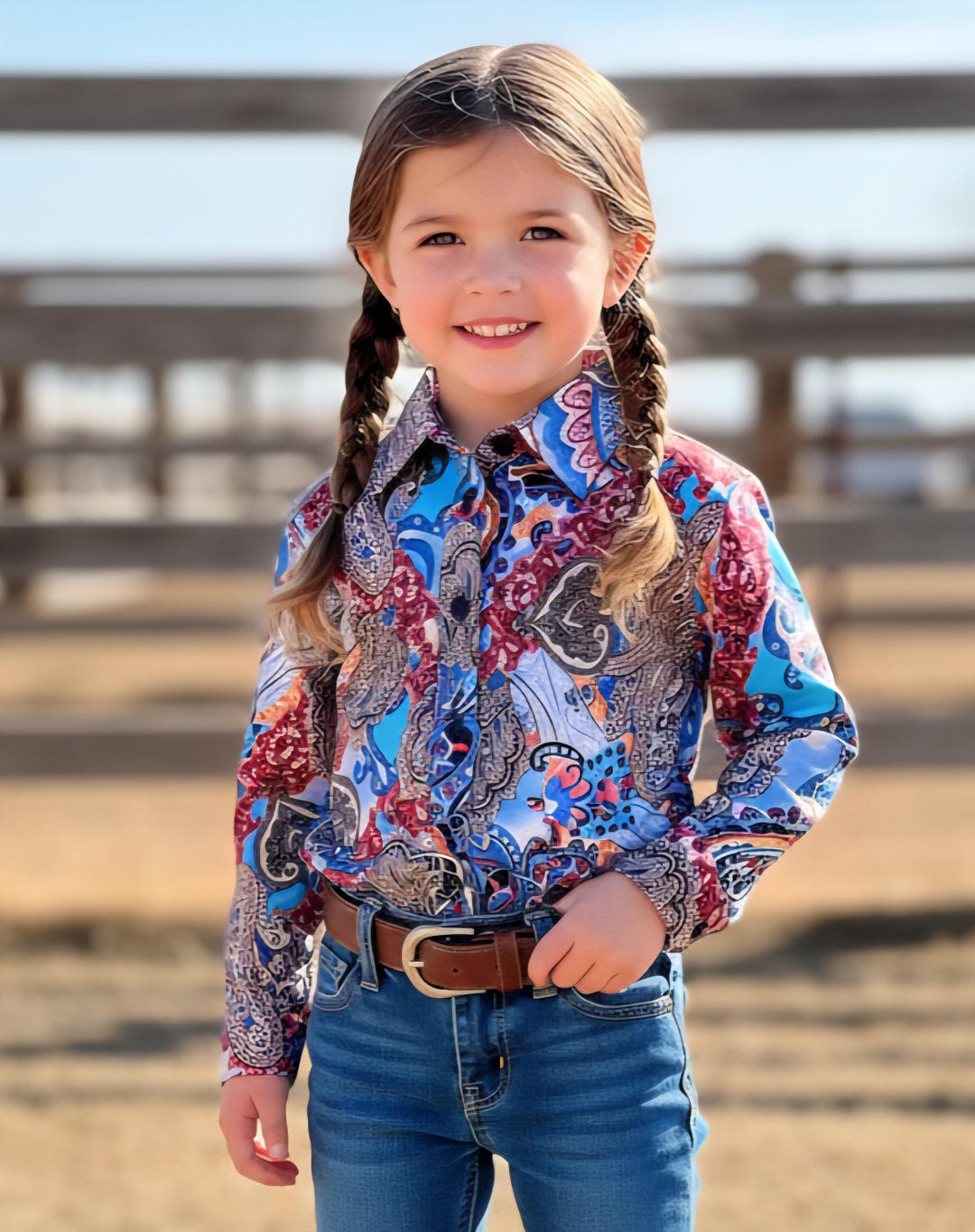 Cowgirl Knit Shirt: Western Paisley, Button-front, Long Sleeve - Etsy