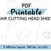 Blank Hair Cutting Head Sheets PDF Printable A4 Size for Hairdressing ...