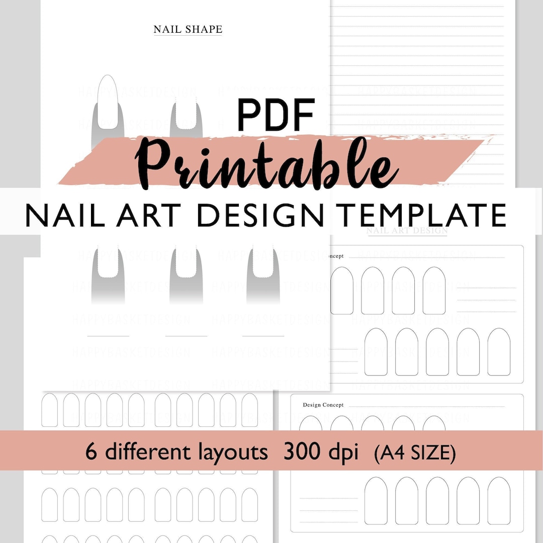 Nail Art Design Planning Template PDF DOWNLOAD A4 Size Nail Art ...