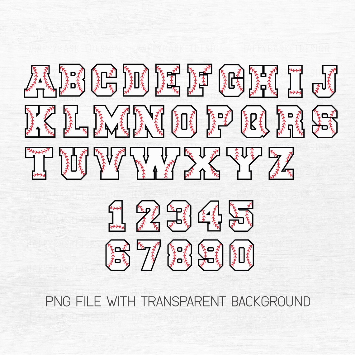 Baseball Sport Alphabet Letters PNG, Commercial Use,alphabet Clipart - Etsy