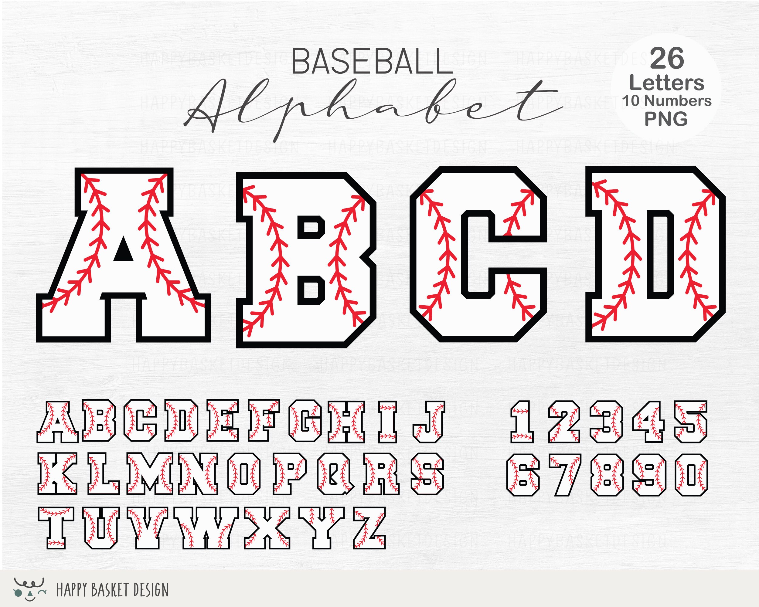 Baseball Sport Alphabet Letters PNG, Commercial Use,alphabet Clipart - Etsy