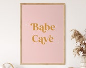 Babe Cave Print Pink Boho Quote Girl Bedroom Print Nursery - Etsy