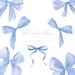 Watercolor Coquette Bows Clipart Pastel Blue Ribbon PNG Cute Soft Boy ...