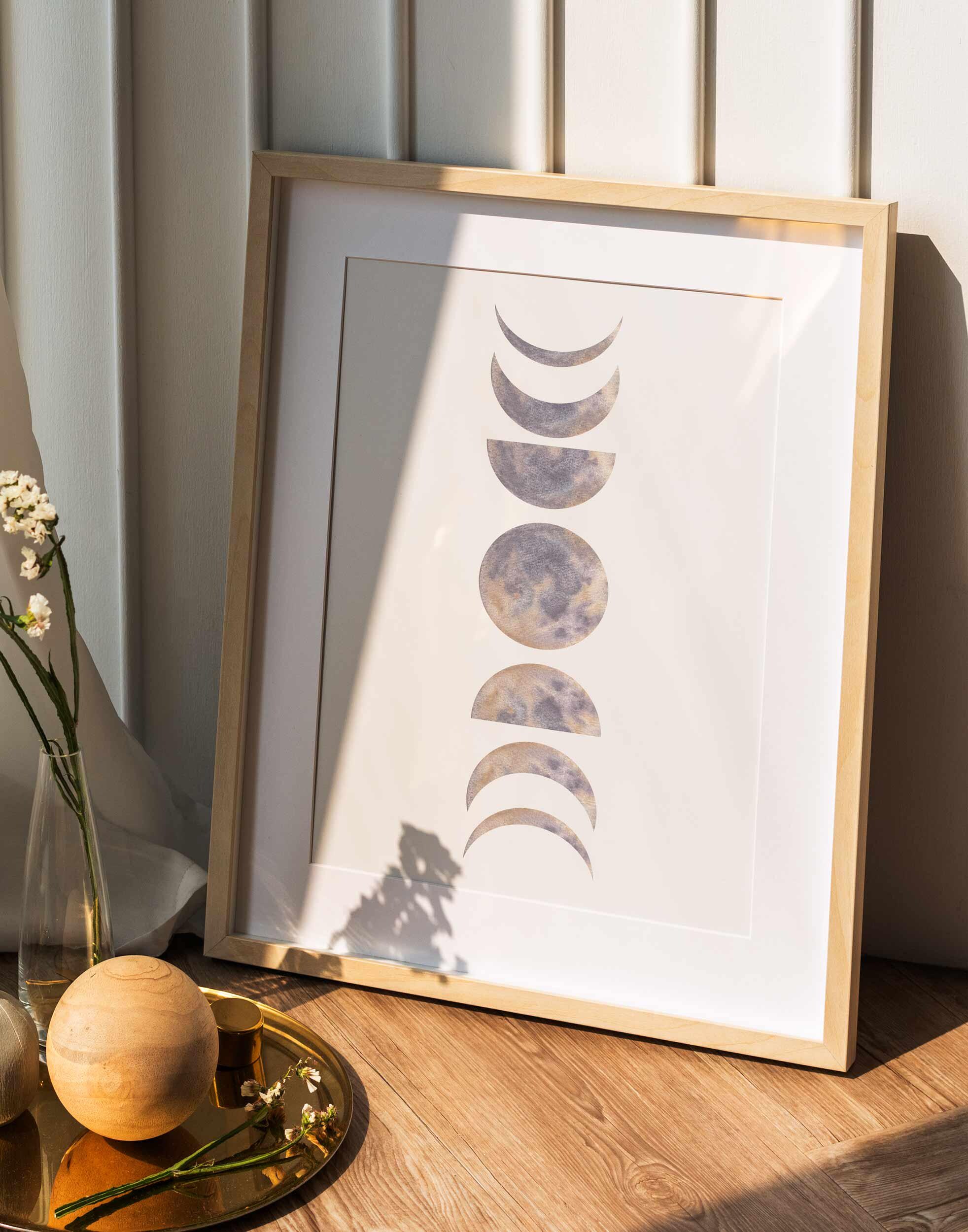 Watercolor Moon Phase Clipart Lunar Crescent Celestial Png Mystical ...
