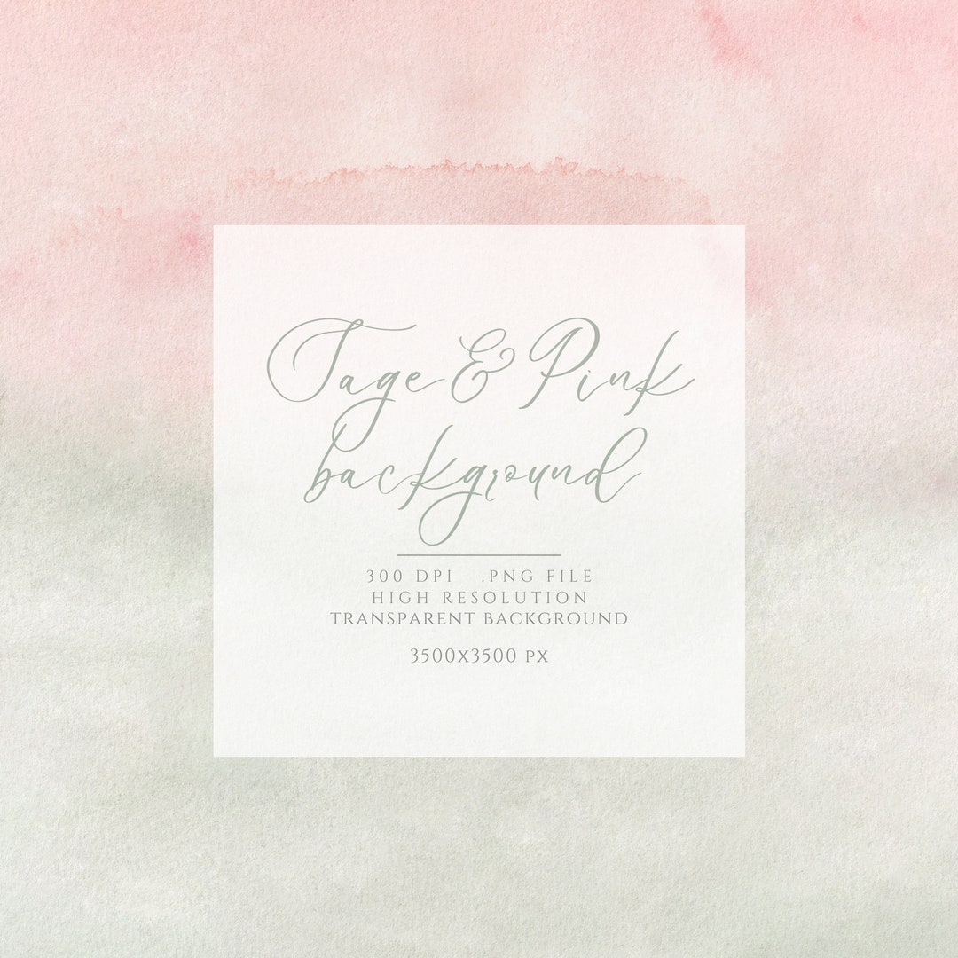 Sage Green Background, Pastel Pink Clipart, Splash Clipart, Peach Green ...