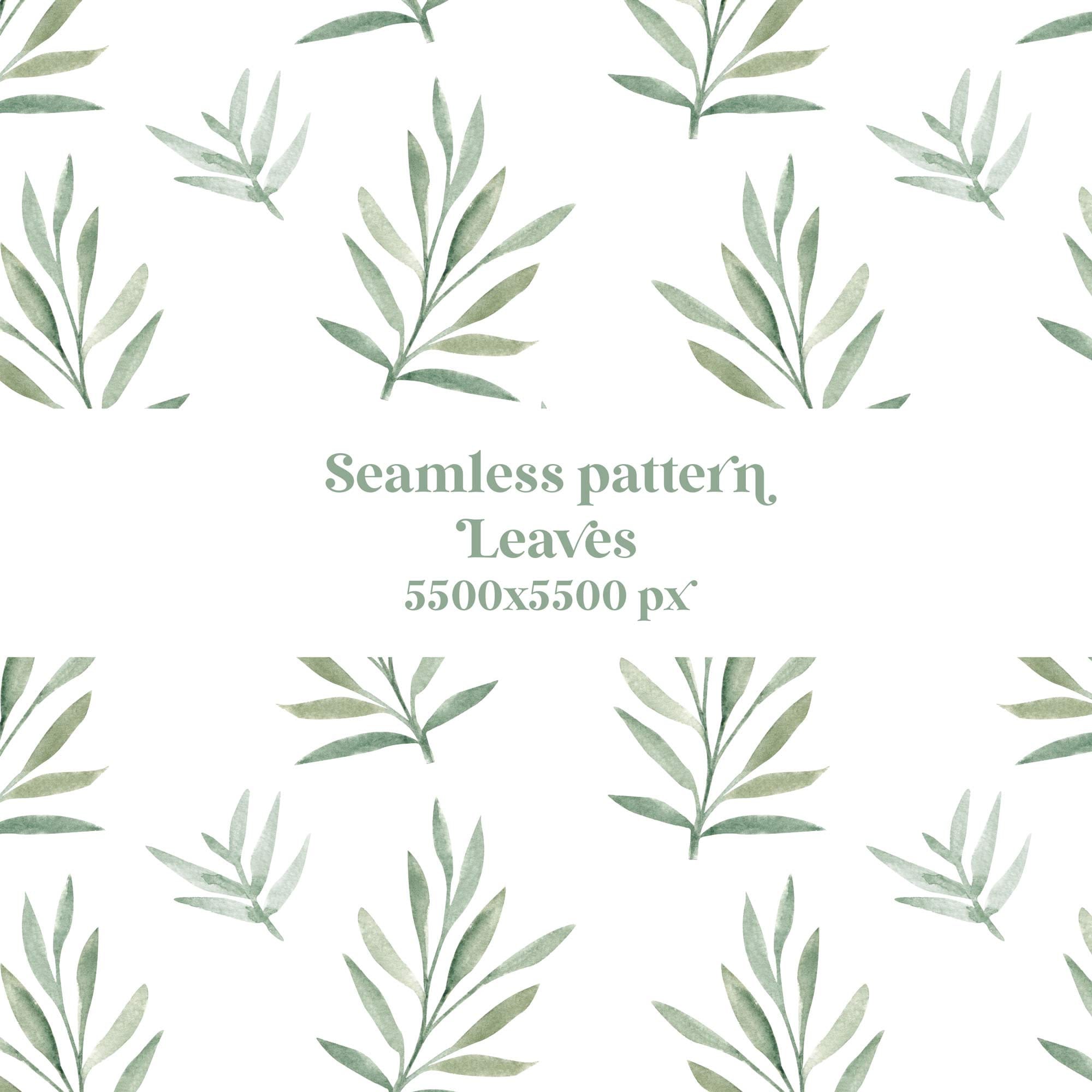 Watercolor Greenery, Sage Green Digital Paper, Watercolor Seamless ...
