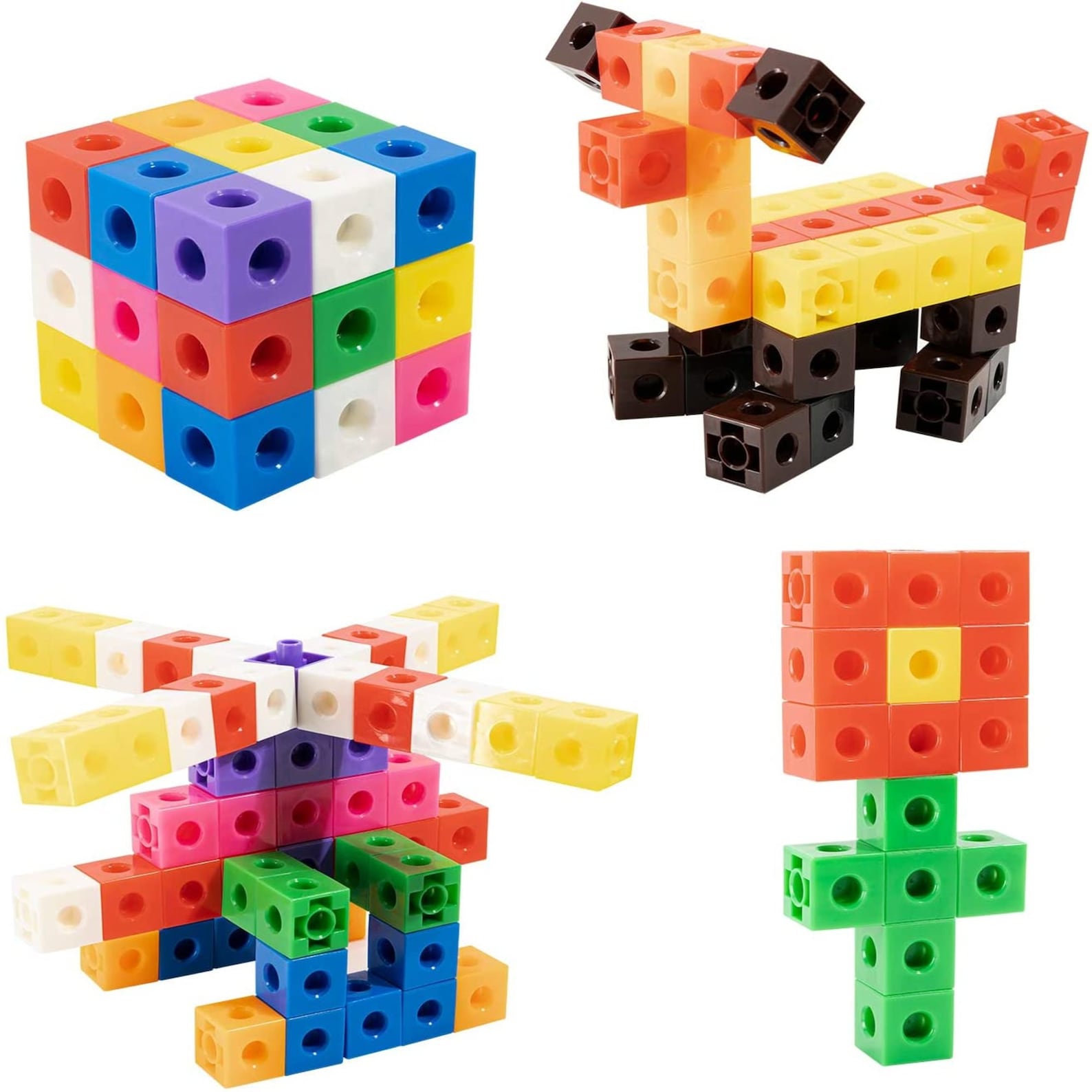 100 Piece Linking Cubes Set for Counting Sorting Connecting | Etsy