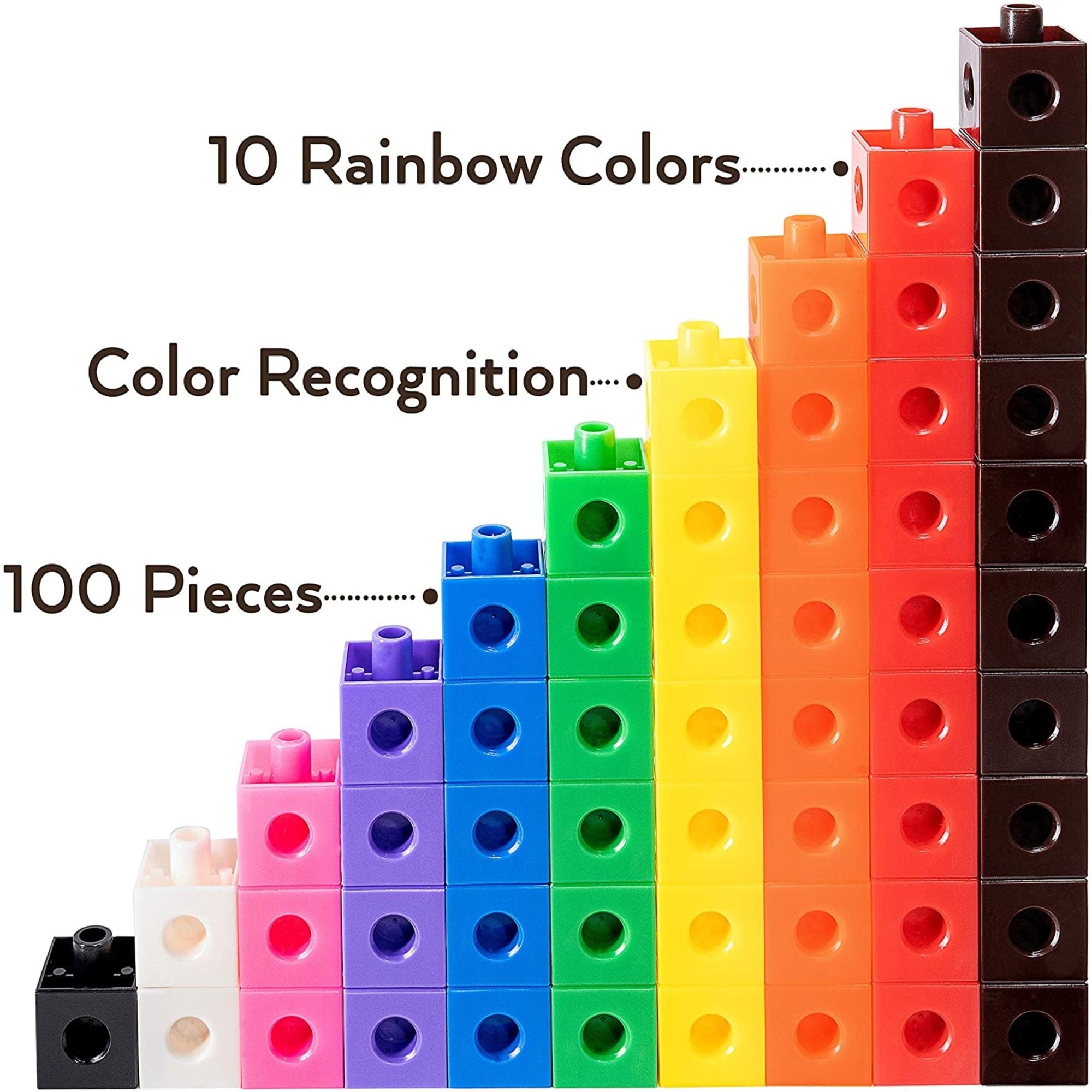 100 Piece Linking Cubes Set for Counting Sorting Connecting | Etsy