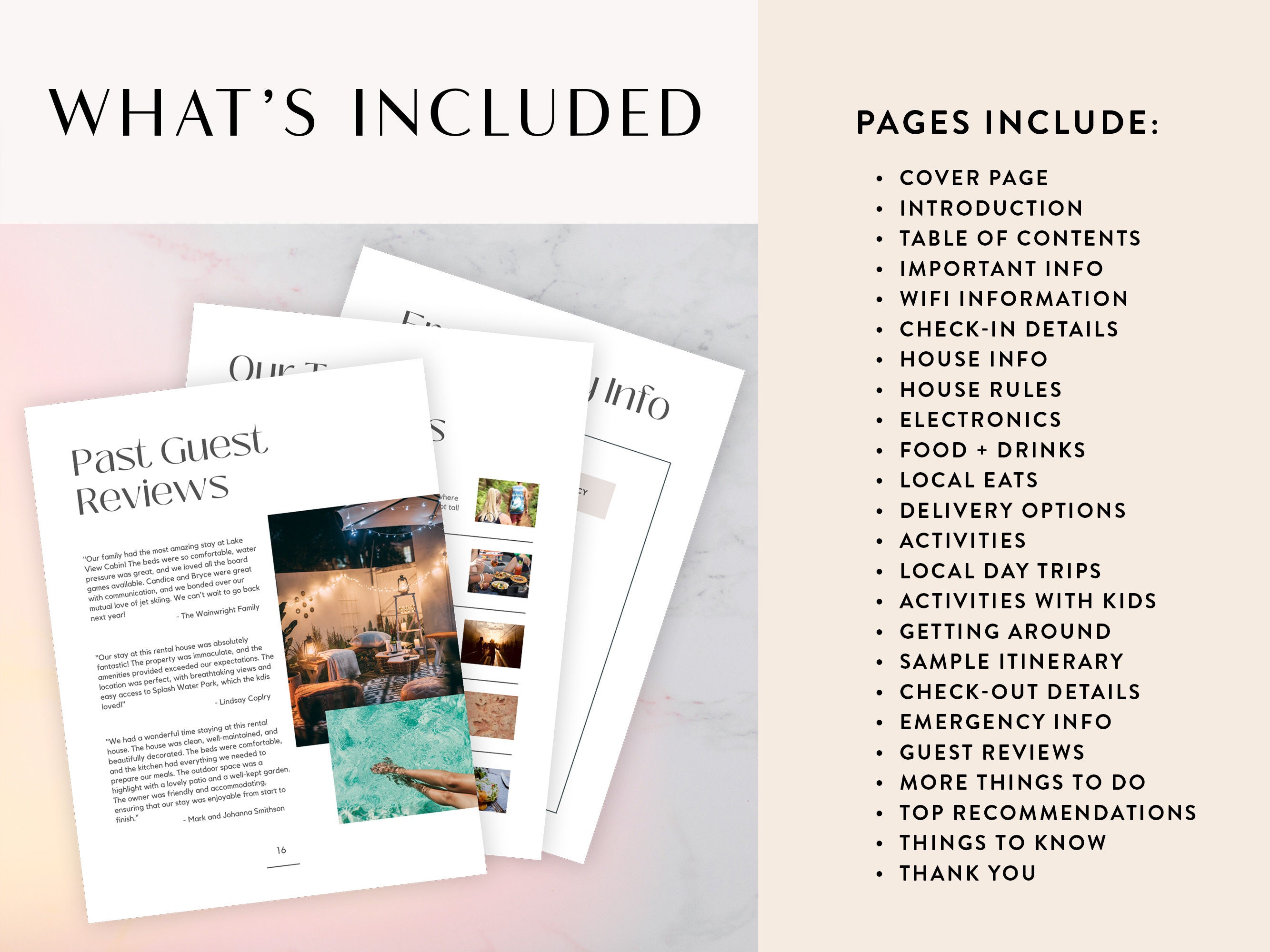 Airbnb Welcome Book Bundle Template, Airbnb VRBO Vacation Rental Guest ...