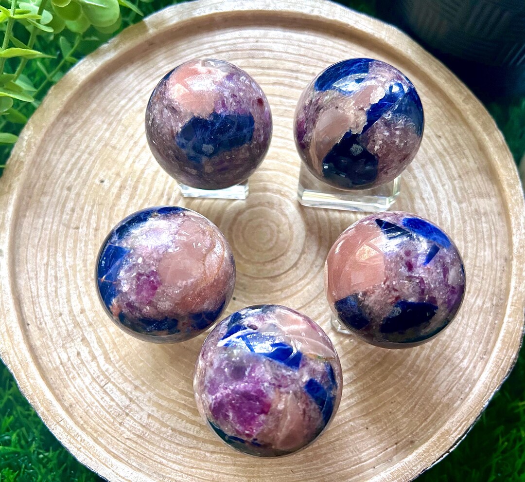 RARE Sunstone Apatite Lepidolite Spheres | Healing Crystals for ...