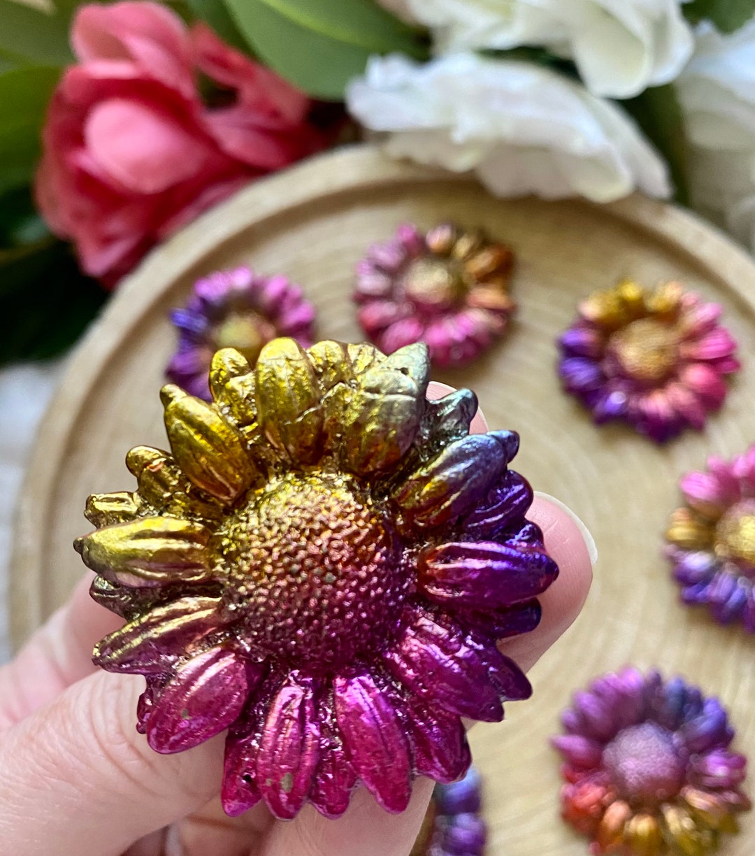 Bismuth Flower Carvings Healing Crystals for Meditation Reiki Witchy ...