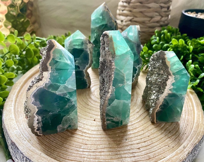 RARE Fluorite With Pyrite Towers Healing Crystals for - Etsy