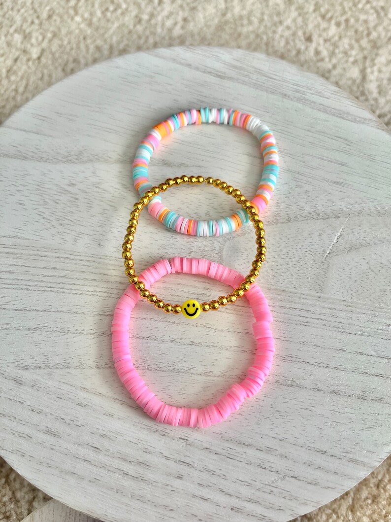 Sweet Dreams Set Clay Beads Heishi Beads Preppy Summer Jewelry Beachy ...