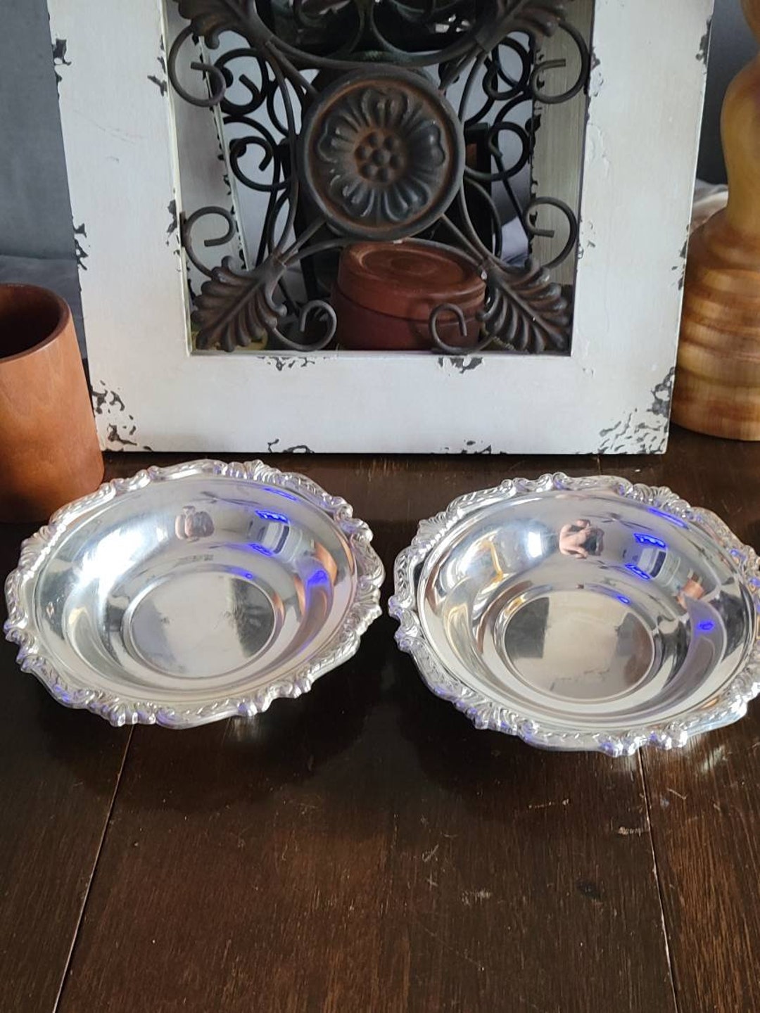 Silverplate Sheridan Bowl, Vintage Silverplate Sheridan Round Scalloped ...