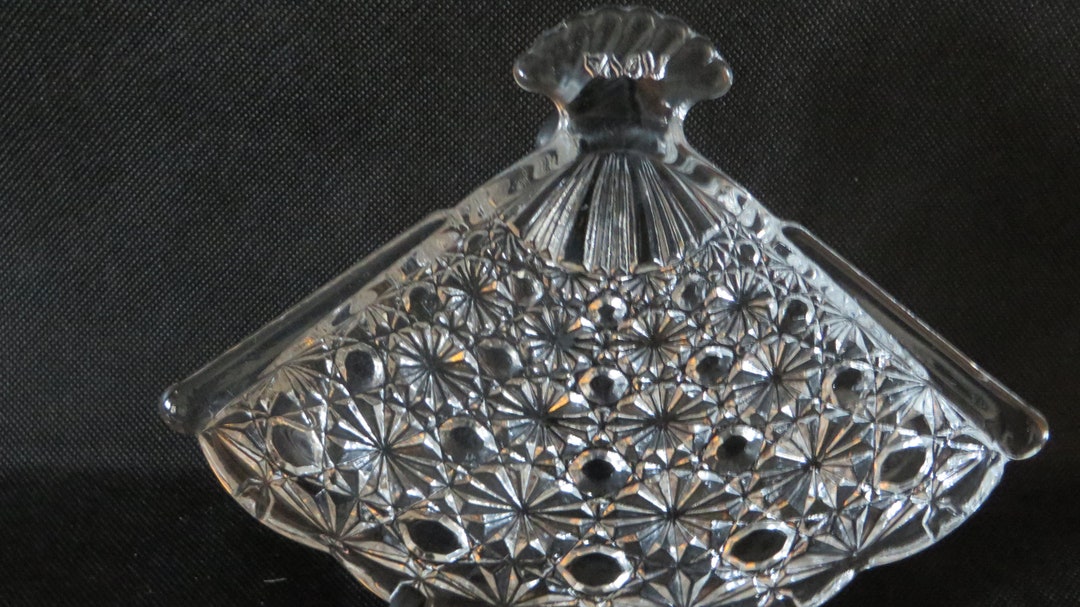 AVON Vintage Glass Trinket Dish, Catch All Dish, Vintage AVON Fan ...