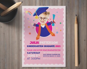 EDITABLE Graduation Invitation Kids Graduation Invite Preschool ...