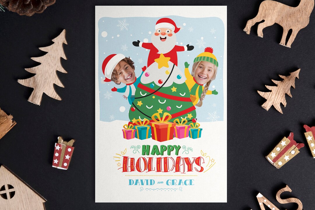 Personalized Christmas Card With Photo / Funny Photo Christmas Card ...