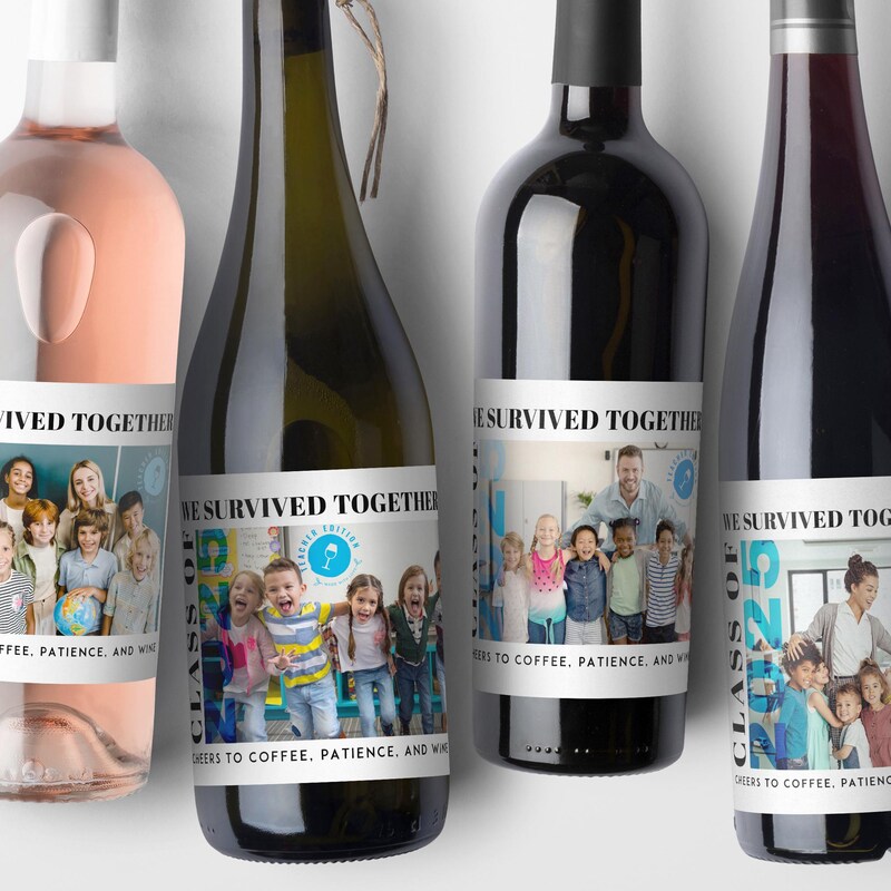 Teacher Wine Label - Etsy