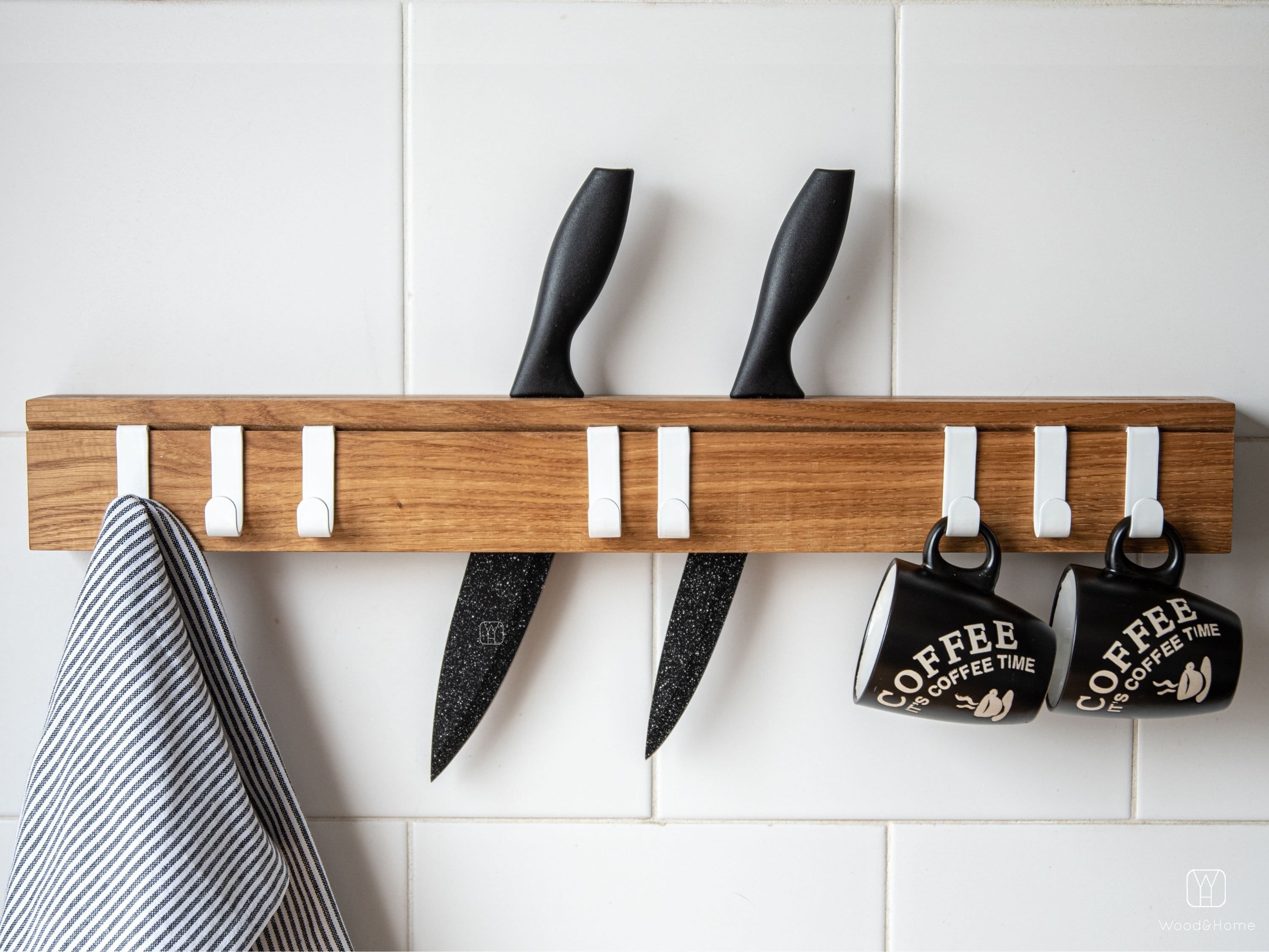 60 Cm Lengh Knife Holder With Black Hangers Wooden Knife - Etsy