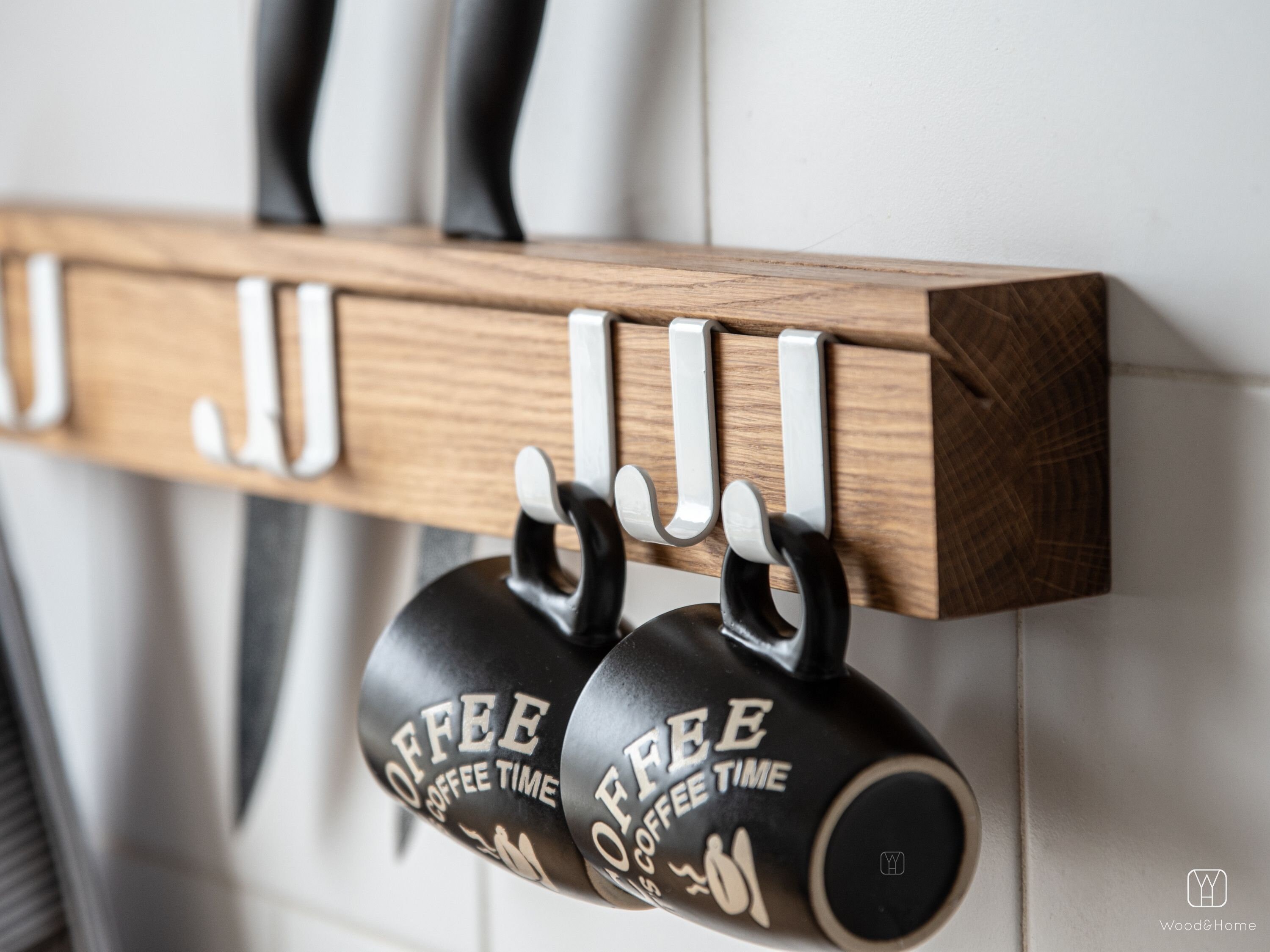 60 Cm Lengh Knife Holder With Black Hangers Wooden Knife - Etsy