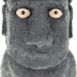 Moai Flowerpot Darkish Grey Material Polyresin - Etsy