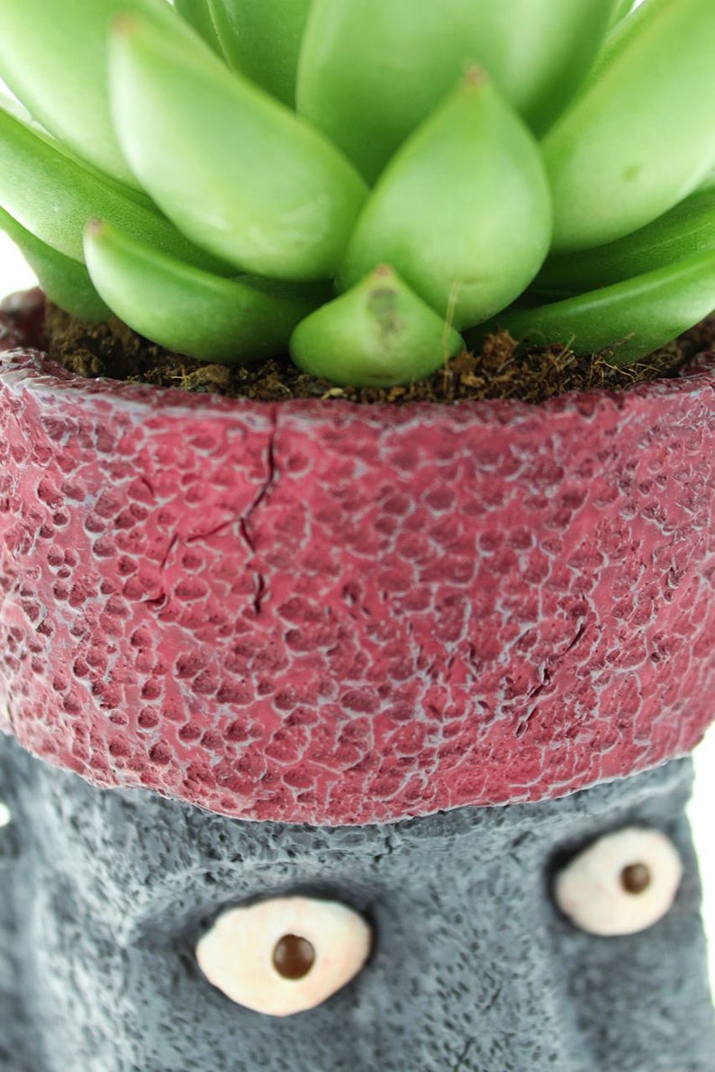 Moai Flowerpot Darkish Grey Material Polyresin - Etsy