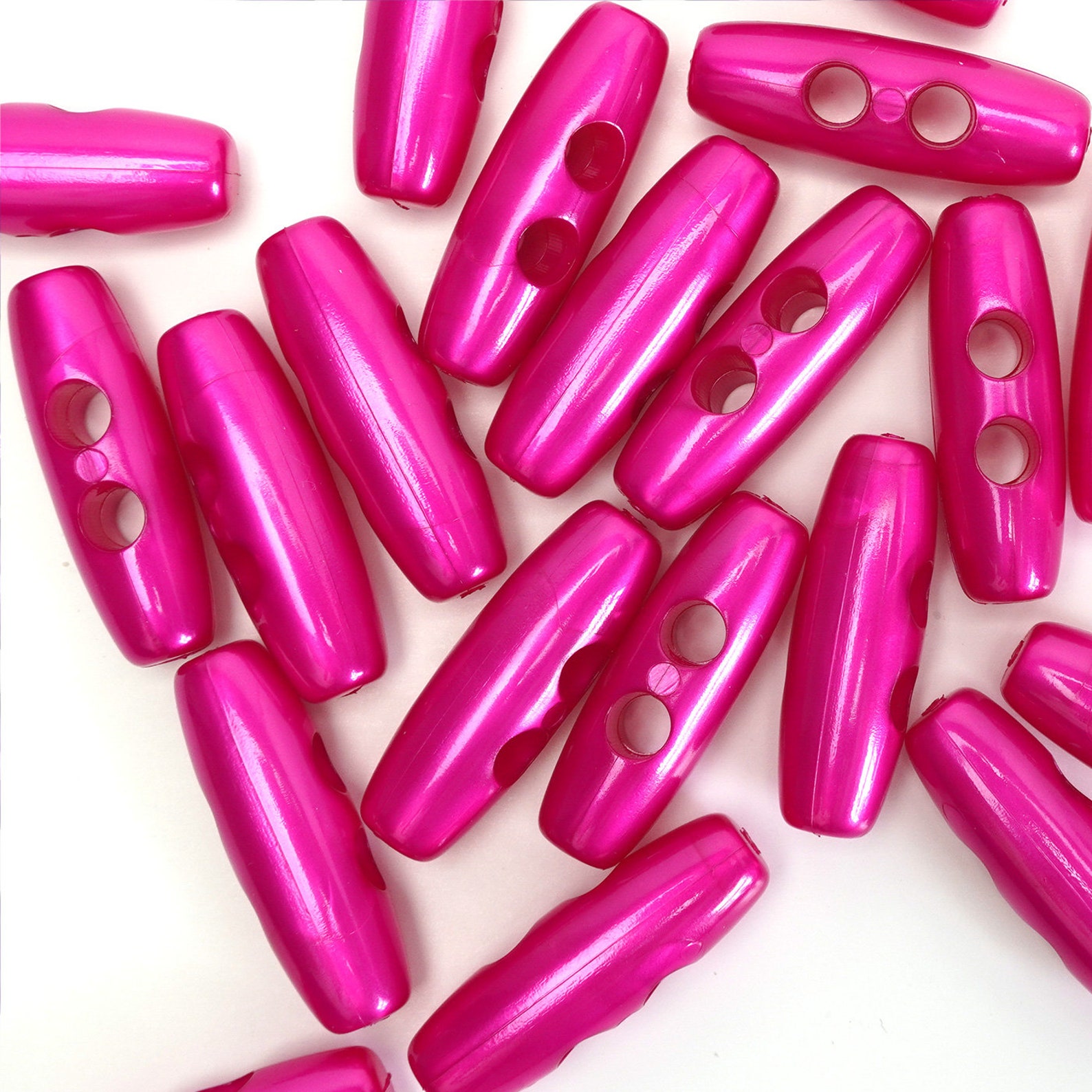 30mm Pearl Effect Toggle / Duffle / Coat Buttons (5 Pcs) - Italian Made ...